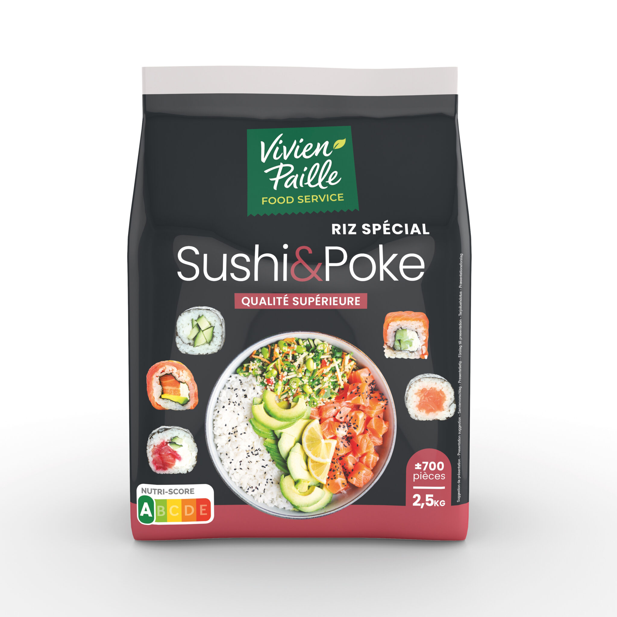 Riz pour Sushi 2,5kg - Qualité Supérieure - Vivien Paille Foodservice